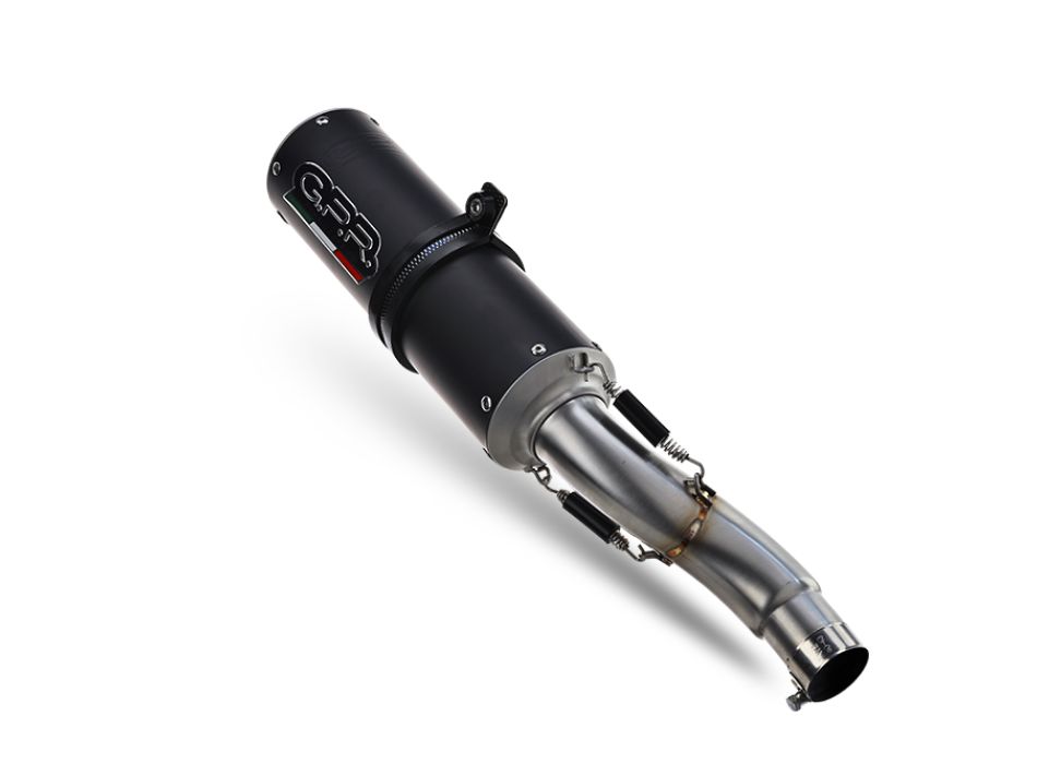 GPR exhaust compatible with Yamaha R1 2017-2019, M3 Black Titanium, Mid ...